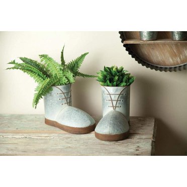 Manual IMFSBT Metal Boots Planter Set of 2 - Walmart.com