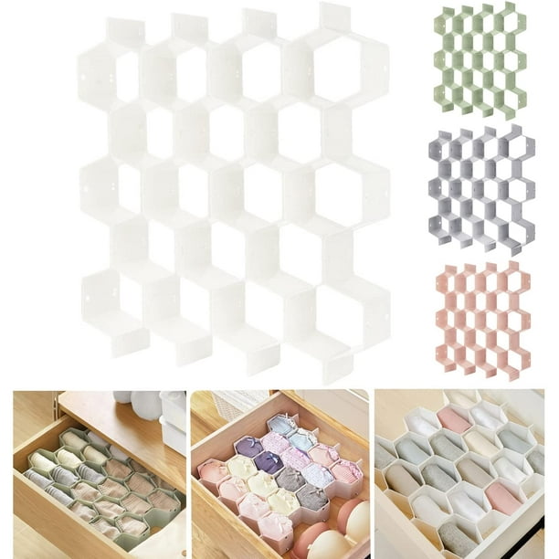 TRIANU Adjustable Drawer Organizers, Honeycomb Organizer, Honeycomb ...