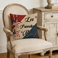 American Flag Pillow Cover, 45x45cm Patriotic Linen Throw Pillowcase ...