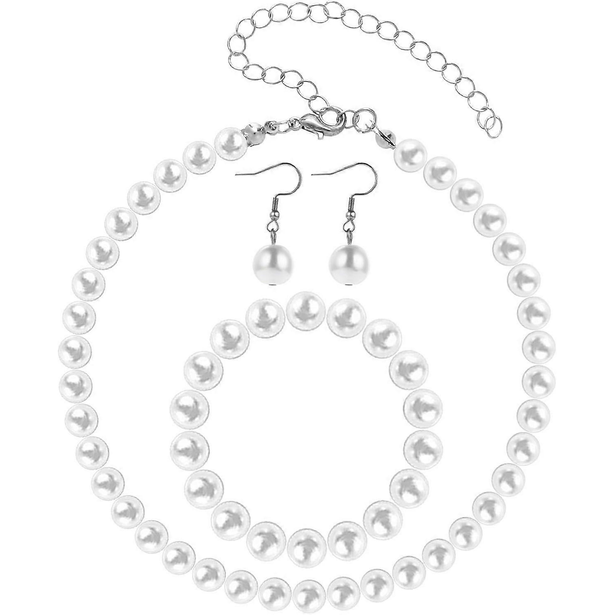 Click here for Bgnaty Faux Pearl Jewelry Set Simulated Pearl Neck... prices