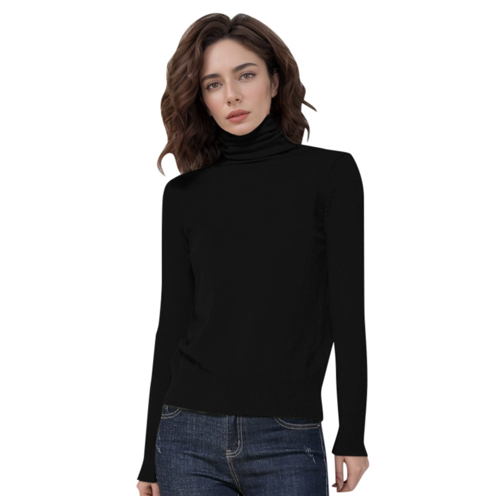 Click here for Zhangmingg Womens Wool Seamless Turtleneck Long Sl... prices