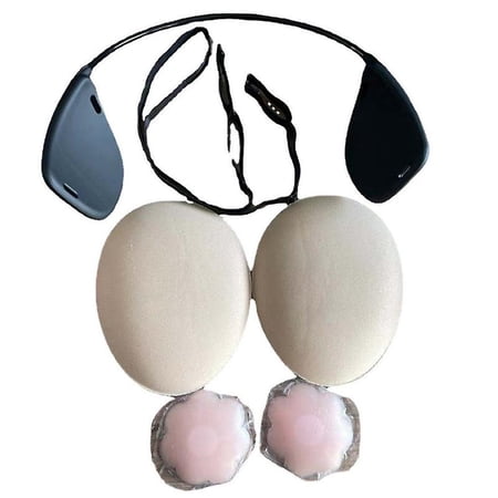 HEIBIN Bra Womens Deep Push-up Frontless Bra Kit U/vBra Womens Deep ...
