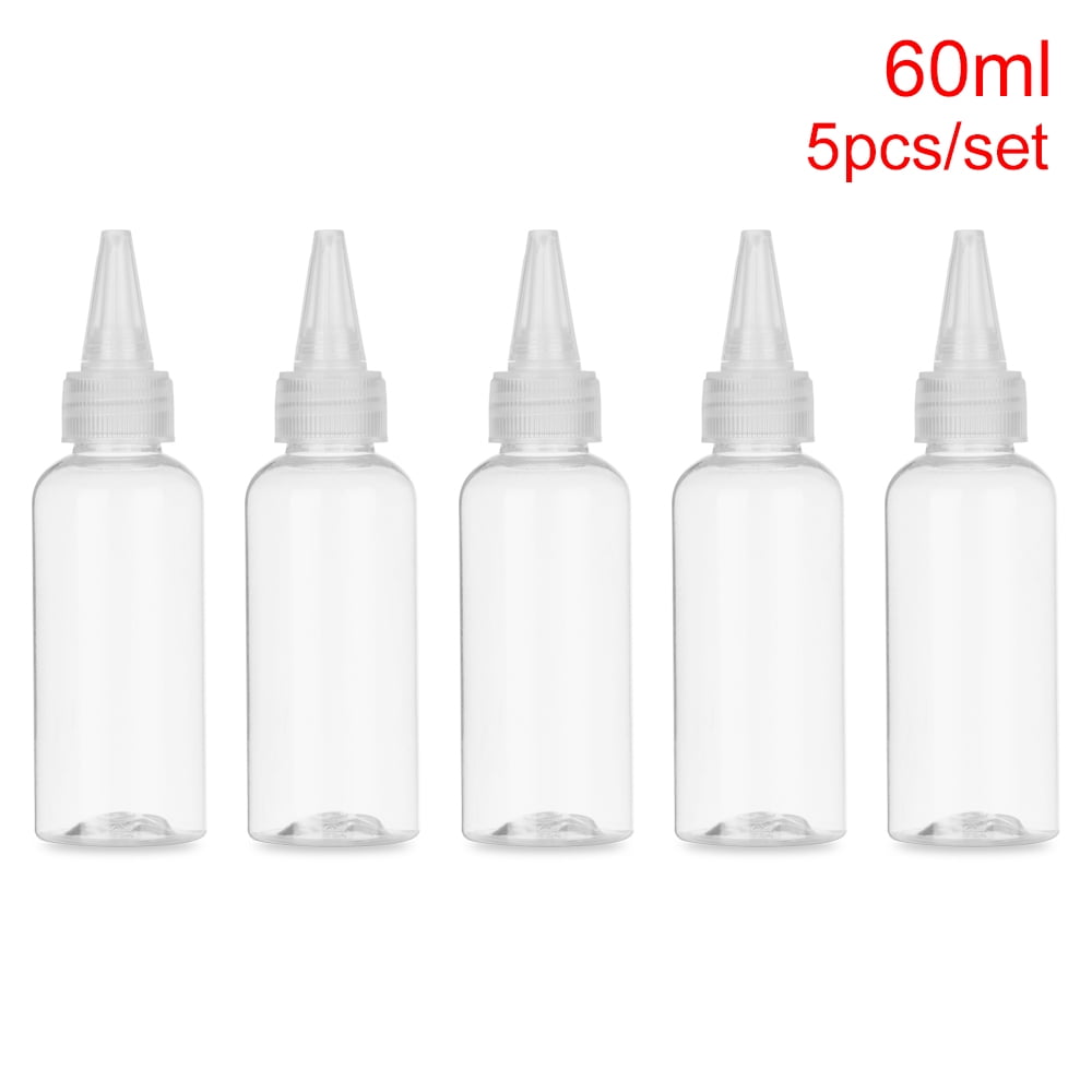 Portable Plastic Sharp-mouth Container with Twist Top Cap Clear Squeeze ...