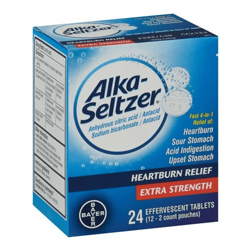 Bayer Alka Seltzer Extra Strength Heartburn & Pain Relief, 24 ct, 3 ...