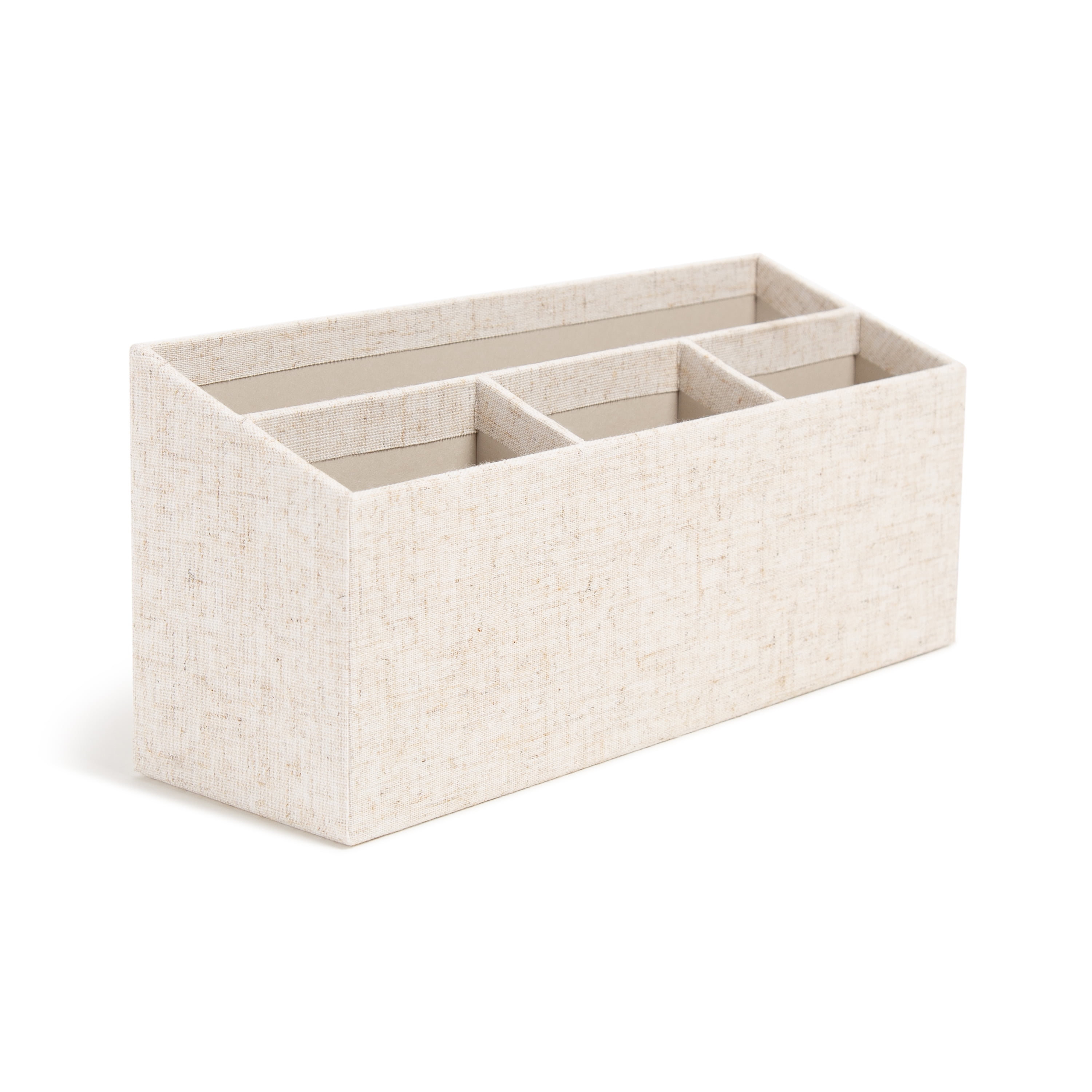 U Brands Two-Tier Desk Storage Boxes, Beige Linen, Adults, Teens and ...
