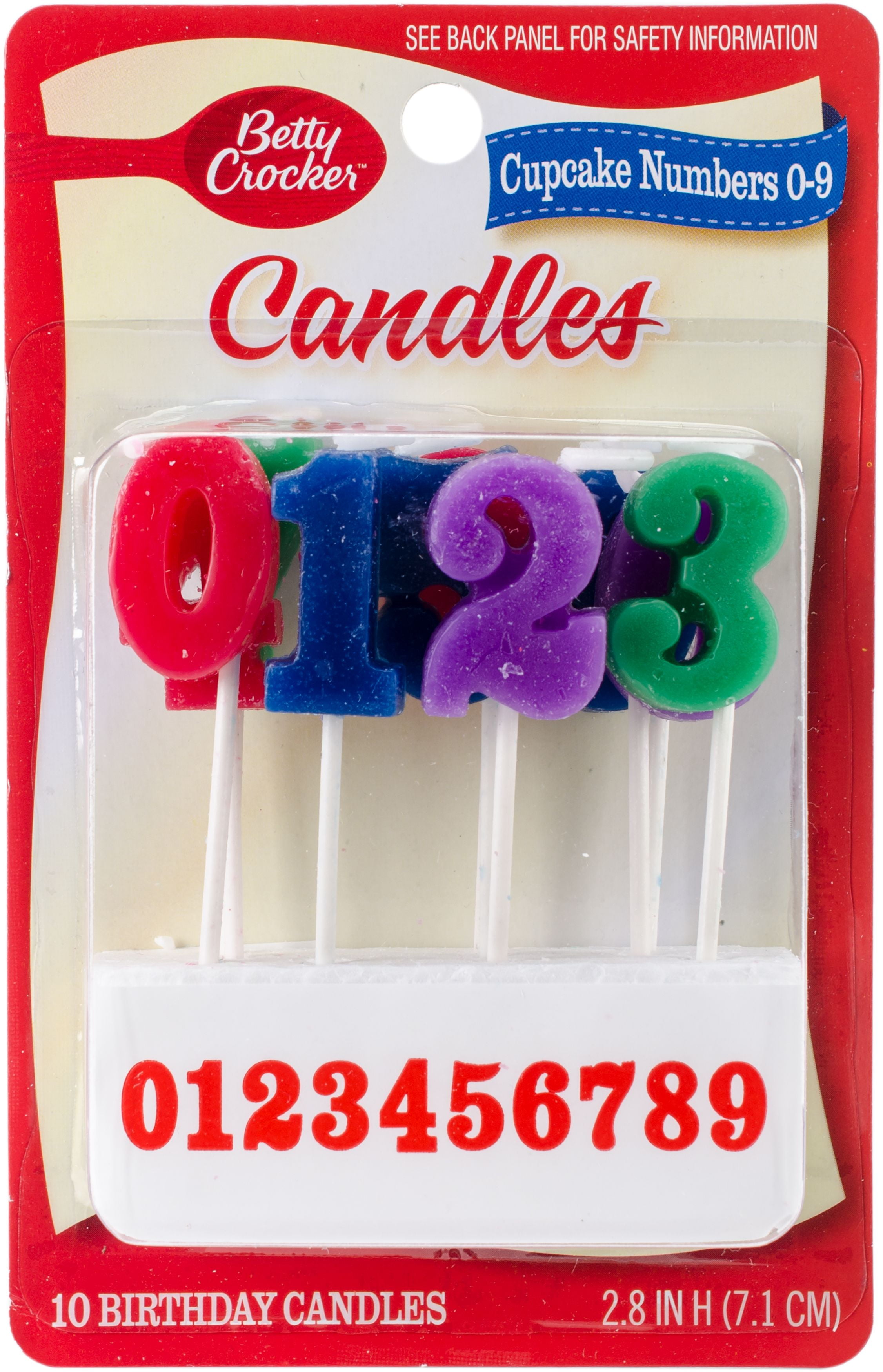 Betty Crocker Cupcake Numeral Candles - 10 Count - Walmart.com