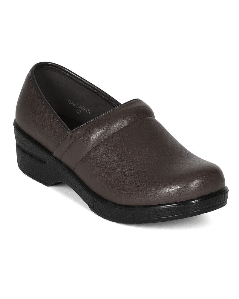 New Women Refresh Dallas-02 Leatherette Round Toe Slip On Clog ...