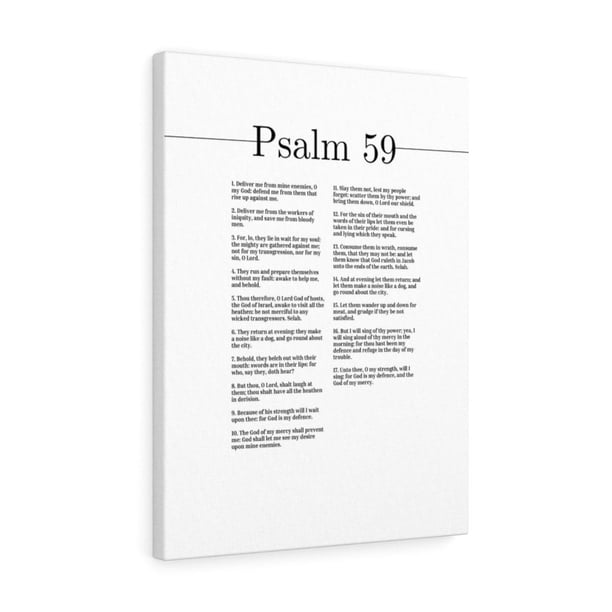 Scripture Walls O Lord Our Shield Psalm 59 Bible Verse Canvas Christian ...