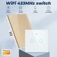 Goodhd For Tuya Smart Light Switch 2 Gang, Wifi Smart Touch Wall Switch ...