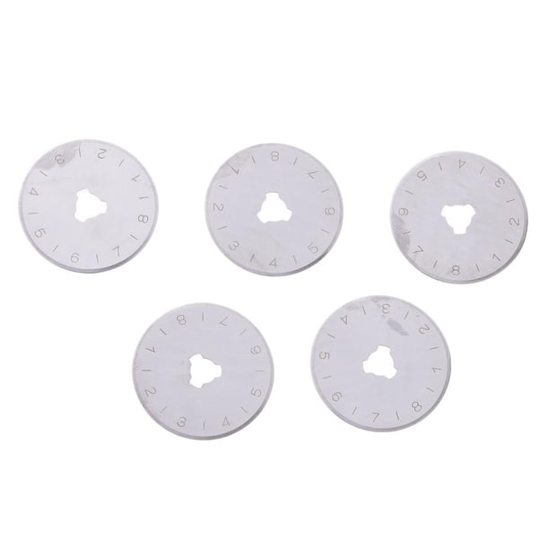 Shangren 5 Pieces Rotary Cutter Blades with Case Fabric Cutter Circular ...