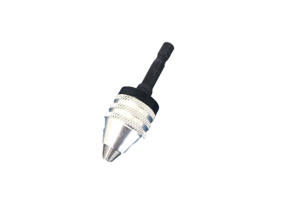 TEMO Keyless Chuck Adapter 1/4 Inch (6 mm) Hex Shank To Conventional or ...