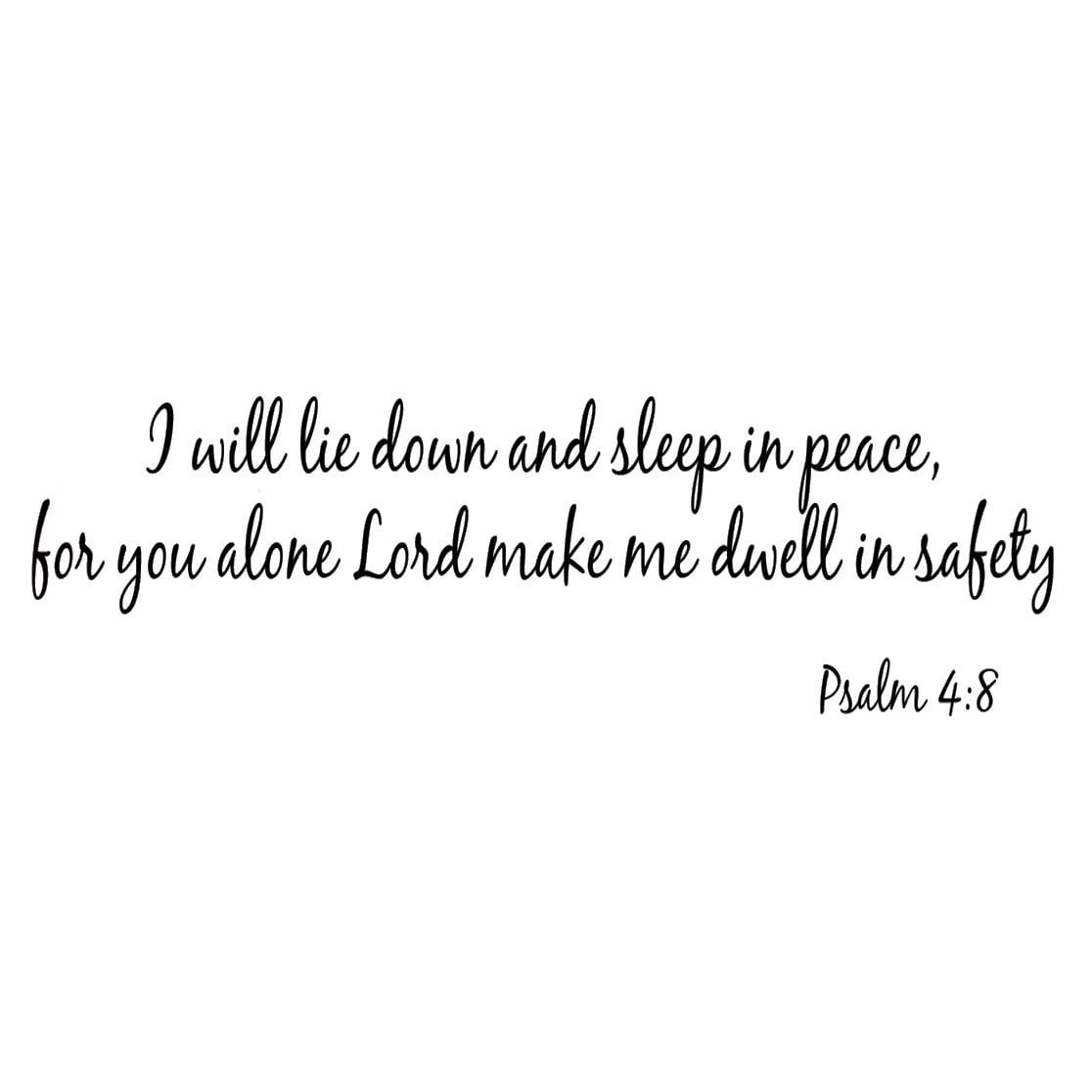 I Sleep In Peace Psalm 4 8 In Peace I Will Lie Down And Sleep. Poste ...