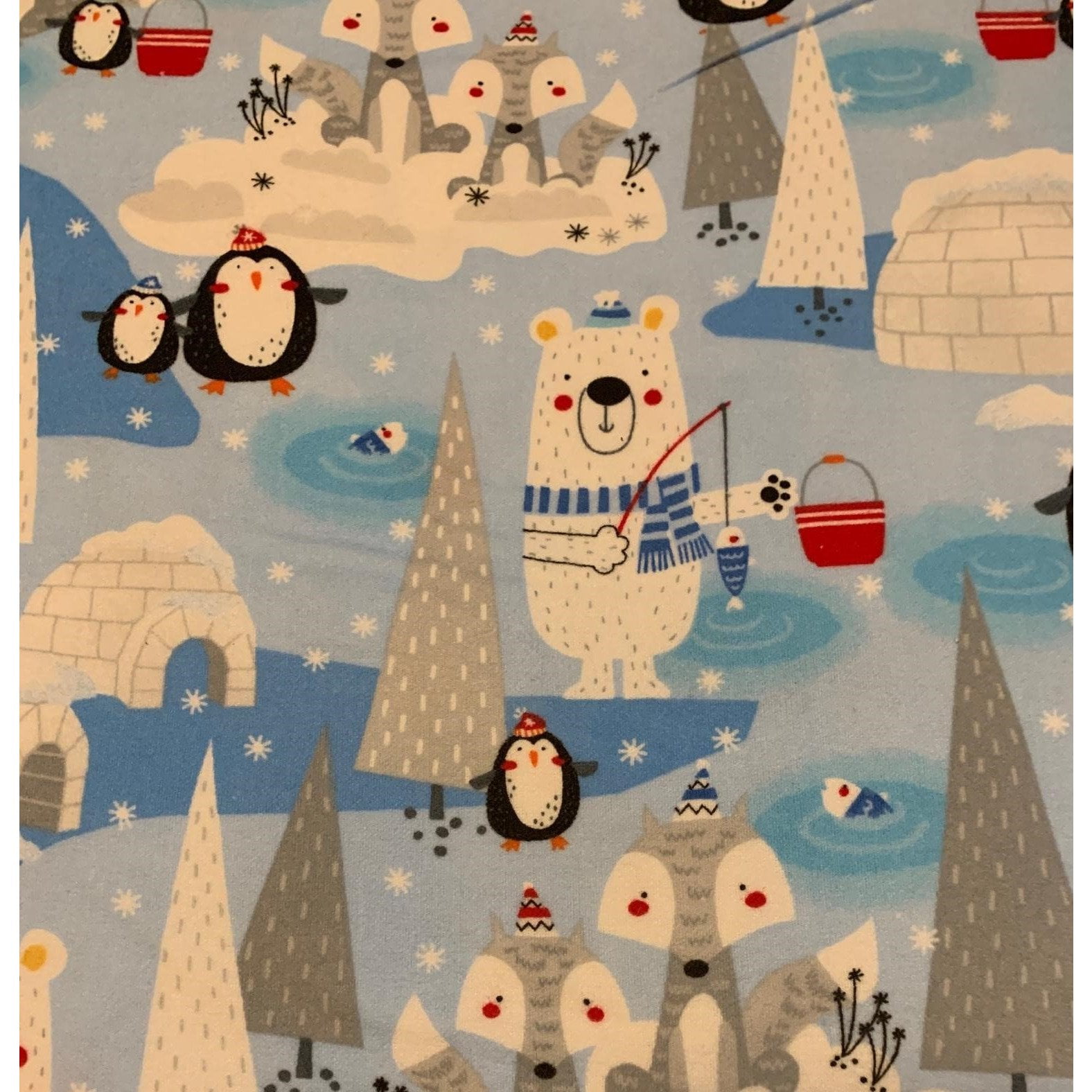 Polar Bear Flannel Fabric - Walmart.com - Walmart.com
