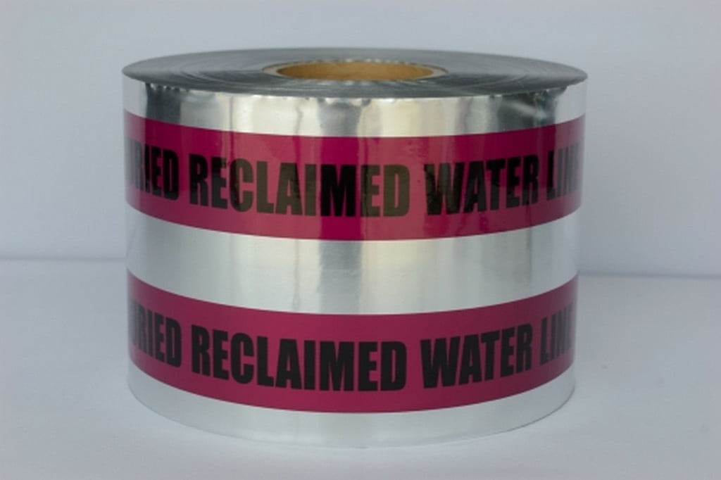 Detectable Underground Tape - Caution Buried Reclaimed Water Line Below ...