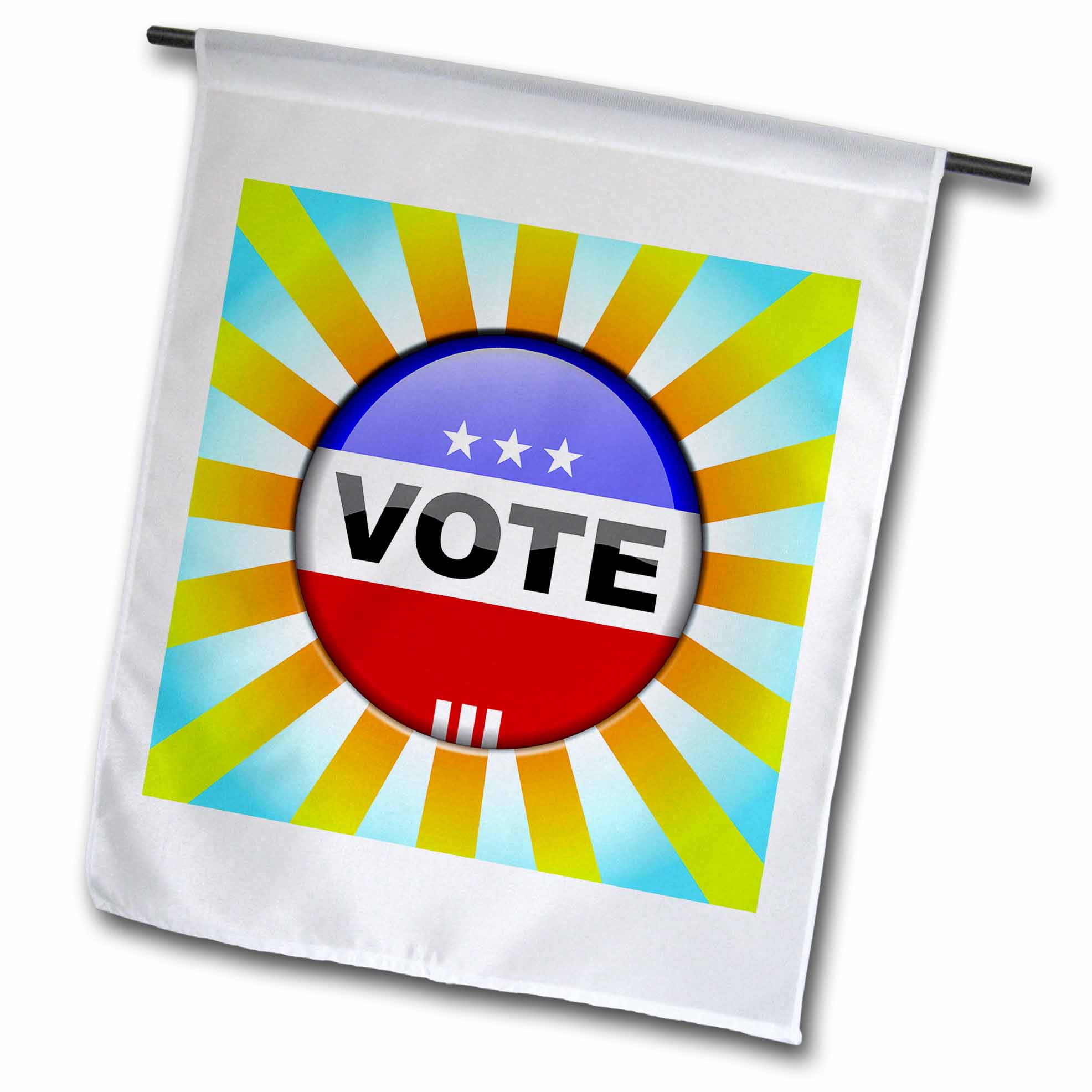 3dRose USA vote button design round pin rays concept election elections ...