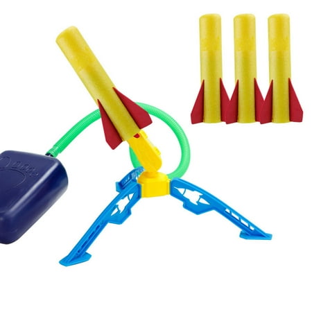 Toy Rocket Launcher For Kids With 3 Foam Rockets And Toy Air Rocket ...