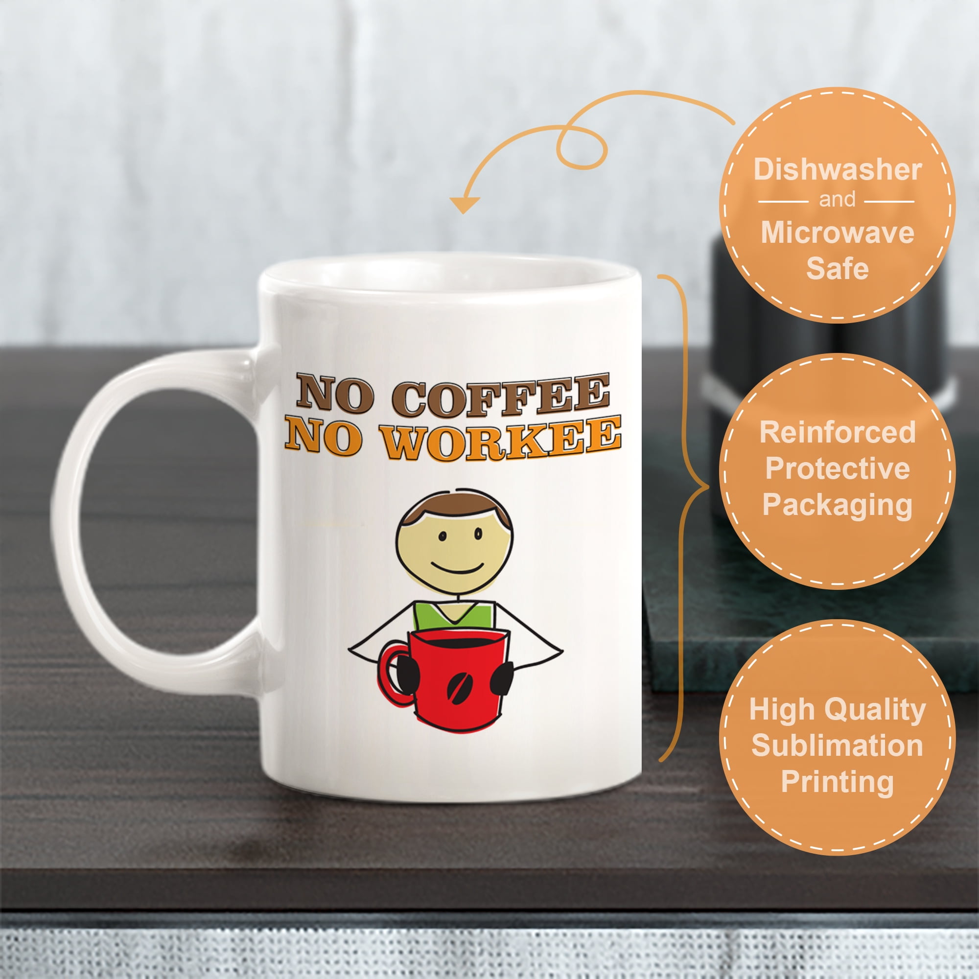 No Coffee No Workee Mug