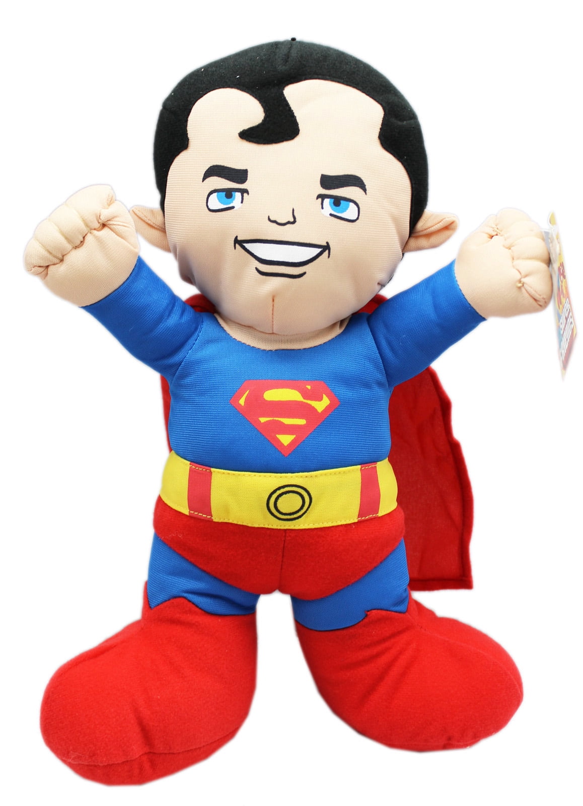 DC Super Friends Cartoonish Superman Medium Size Stuffed Toy (12in ...