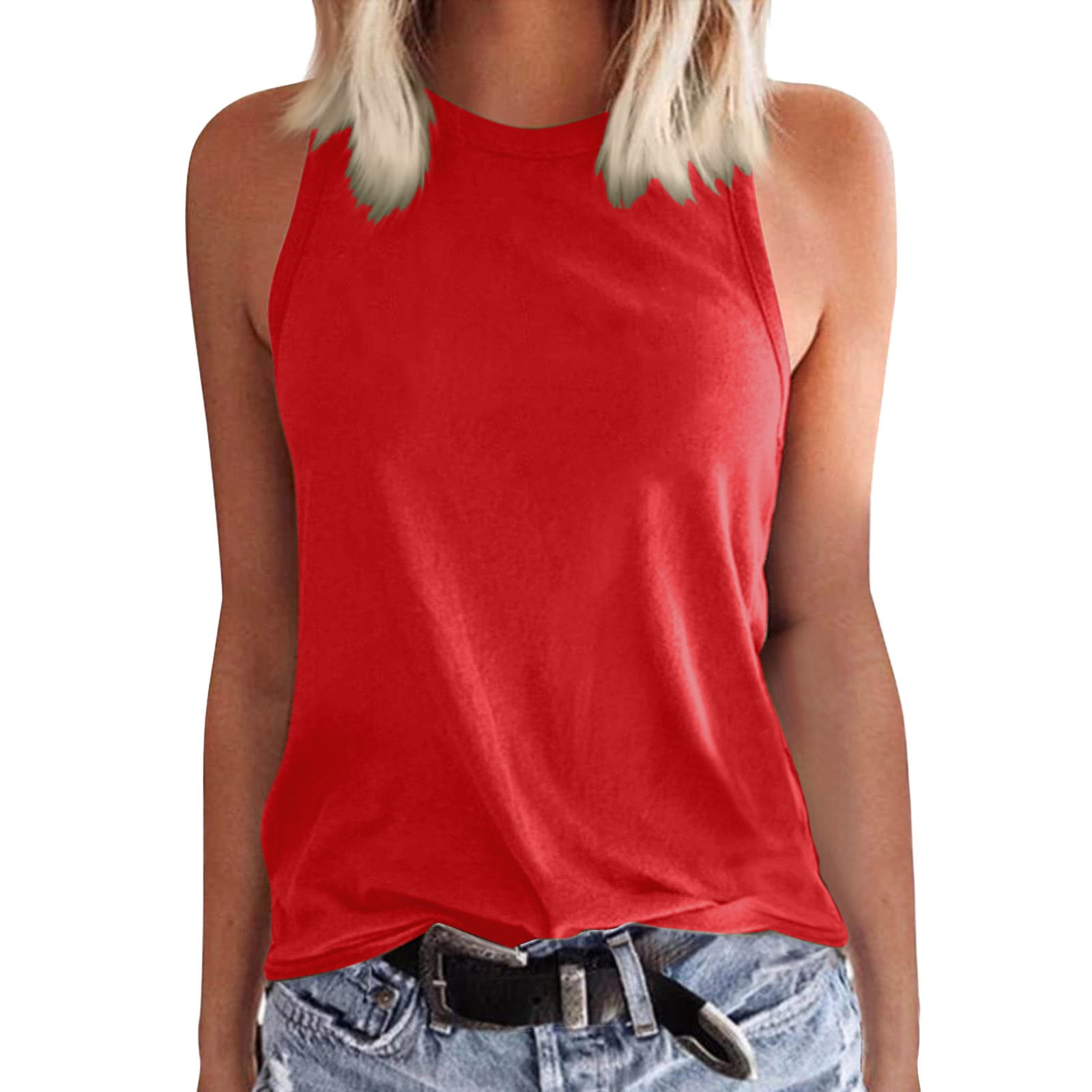 Click here for Gdreda Cropped Tank Tops For Women Ladies Solid Co... prices