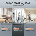 TOSSFD Treadmill Walking Pad with 4% Incline,2.5HP Under Desk Treadmill, Jogging Running Machine ...