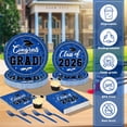 200Pcs Graduation Decorations 2026, Blue Plates and Napkins Party ...