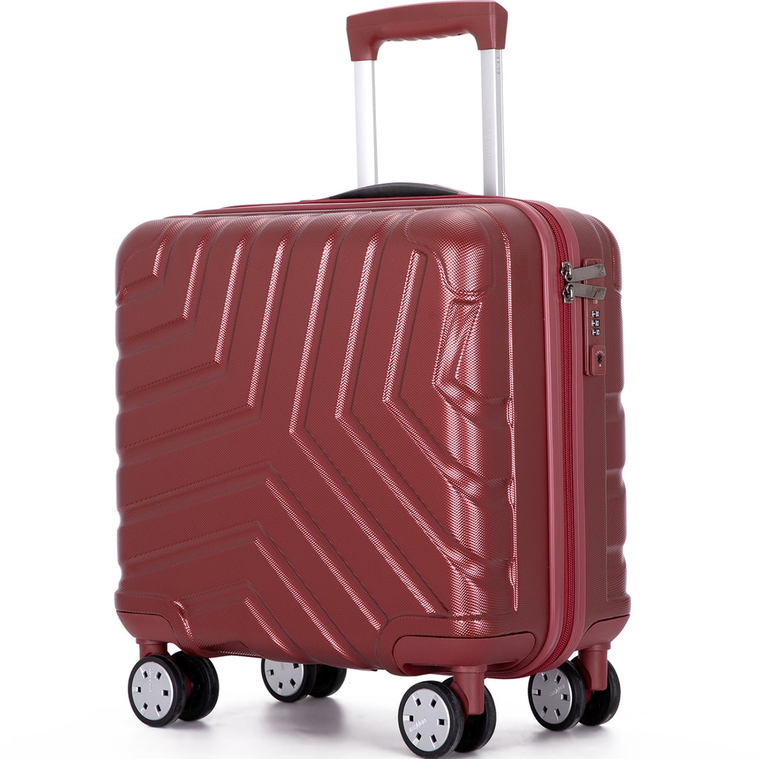 16" Hard Case Luggage, PC Spinner Suitcase Travelling with TSA Lock and ...