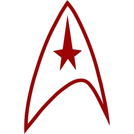 Star Trek Federation Logo Car Truck Laptop Tablet Decal Sticker (Red, 4 ...