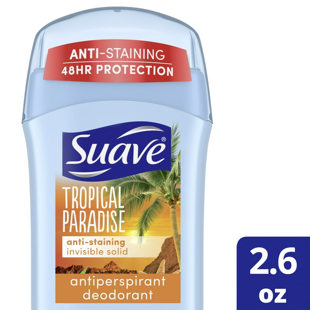 Suave Tropical Paradise Antiperspirant Deodorant, 2.6 Oz. - Walmart.com ...