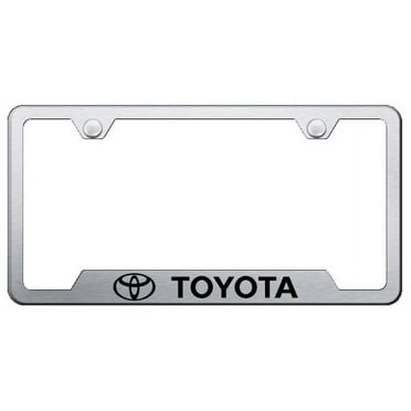 Auto Gold TOYCB Chrome On Black License Logo Plate, Toyota - Walmart.com