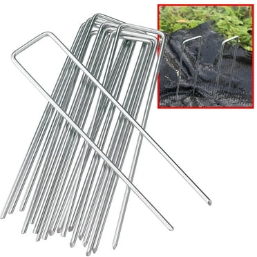 Galvanized U-Pins - Landscape Staples for Securing Fabric, Weed Barrier ...