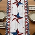 4 of July Burlap Cotton Table Runner 13x60 Inches Long, Red White ...