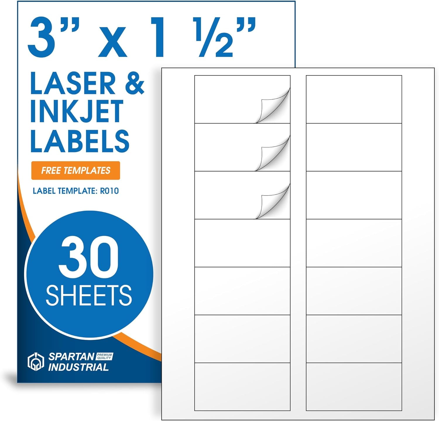 shiyou-Printable Laser and Inkjet Labels - 3" X 1.5" White Label ...