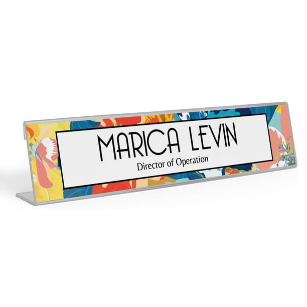 Printtoo Personalized Desk Name Plate Pretty Abstract Print Custom ...