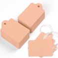 200 Pcs Price Tags with 1 3/8" x 7/8" Writable Orange Hang Tags String ...