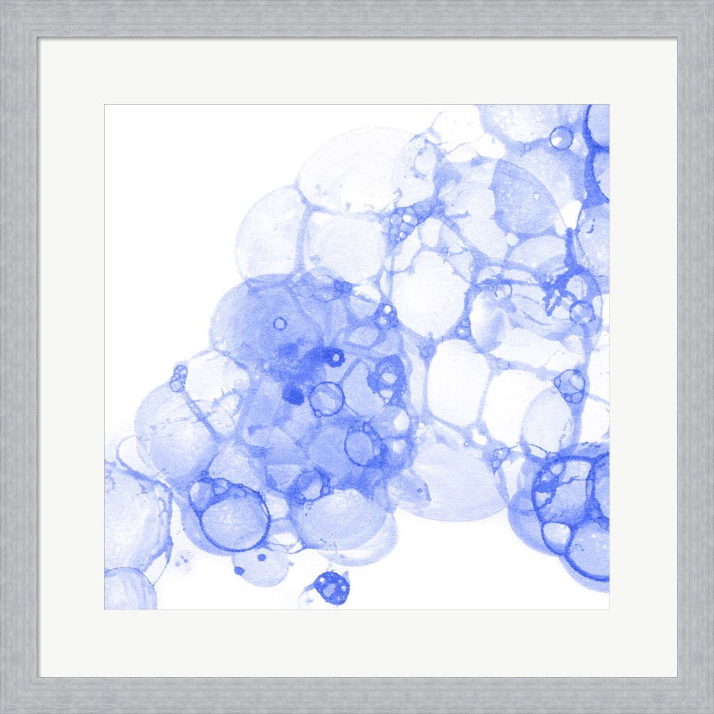 Great Art Now Bubble Square Blue II by Kelsey Wilson, Framed Wall Art ...