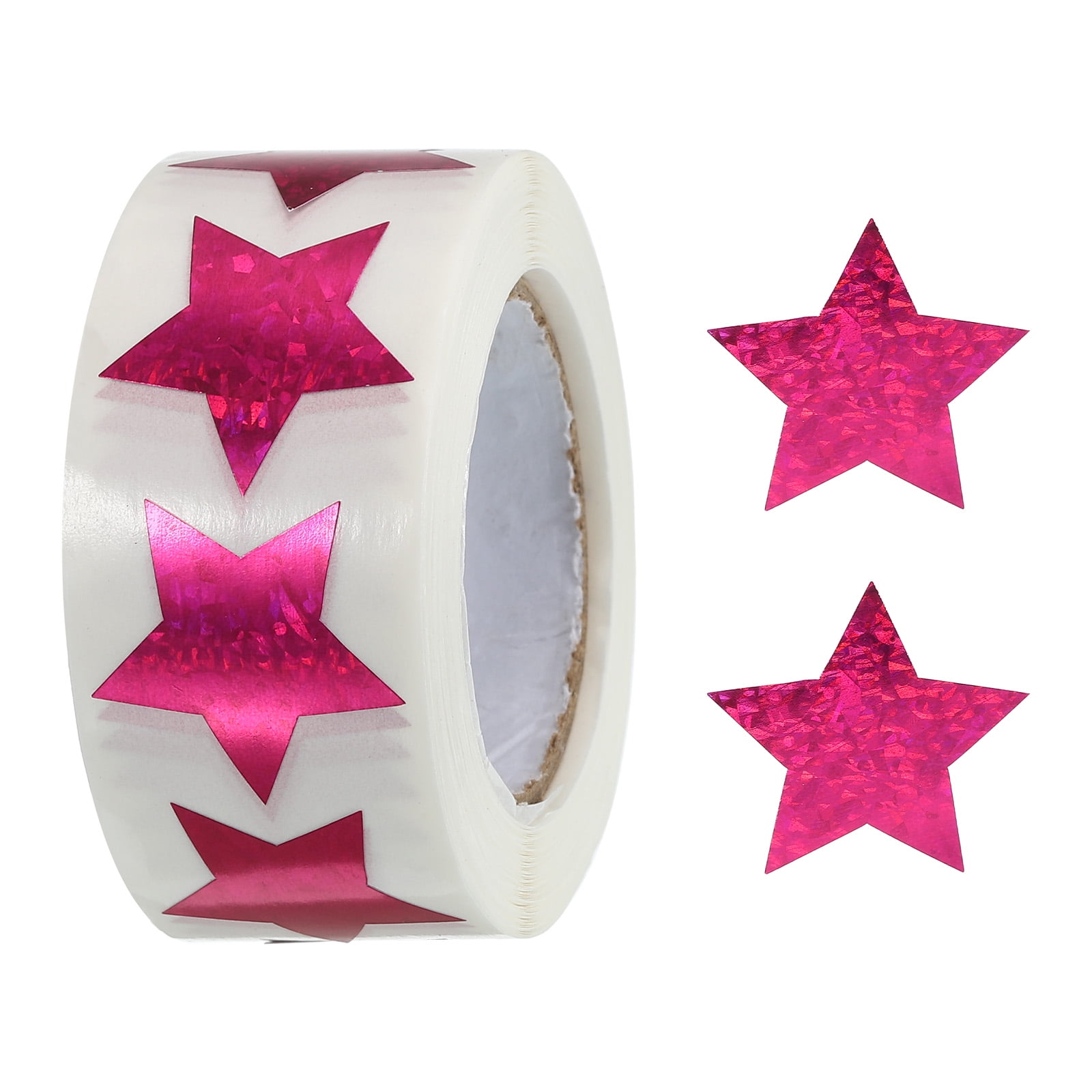 Laser Star Stickers 1 Inch 1 Roll DIY Adhesive Sparkling Labels for ...