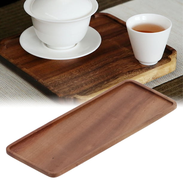 Wood Serving Tray, Hand-polished Walnut Wood Household Tea Set Food ...