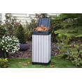 Keter Rockford 38 Gallon Resin Outdoor Kitchen Trash Can Duotech ...