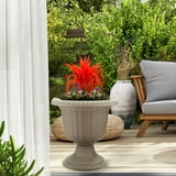 "Southern Patio 14"" Outdoor Resin Utopian Urn Garden Planter ...