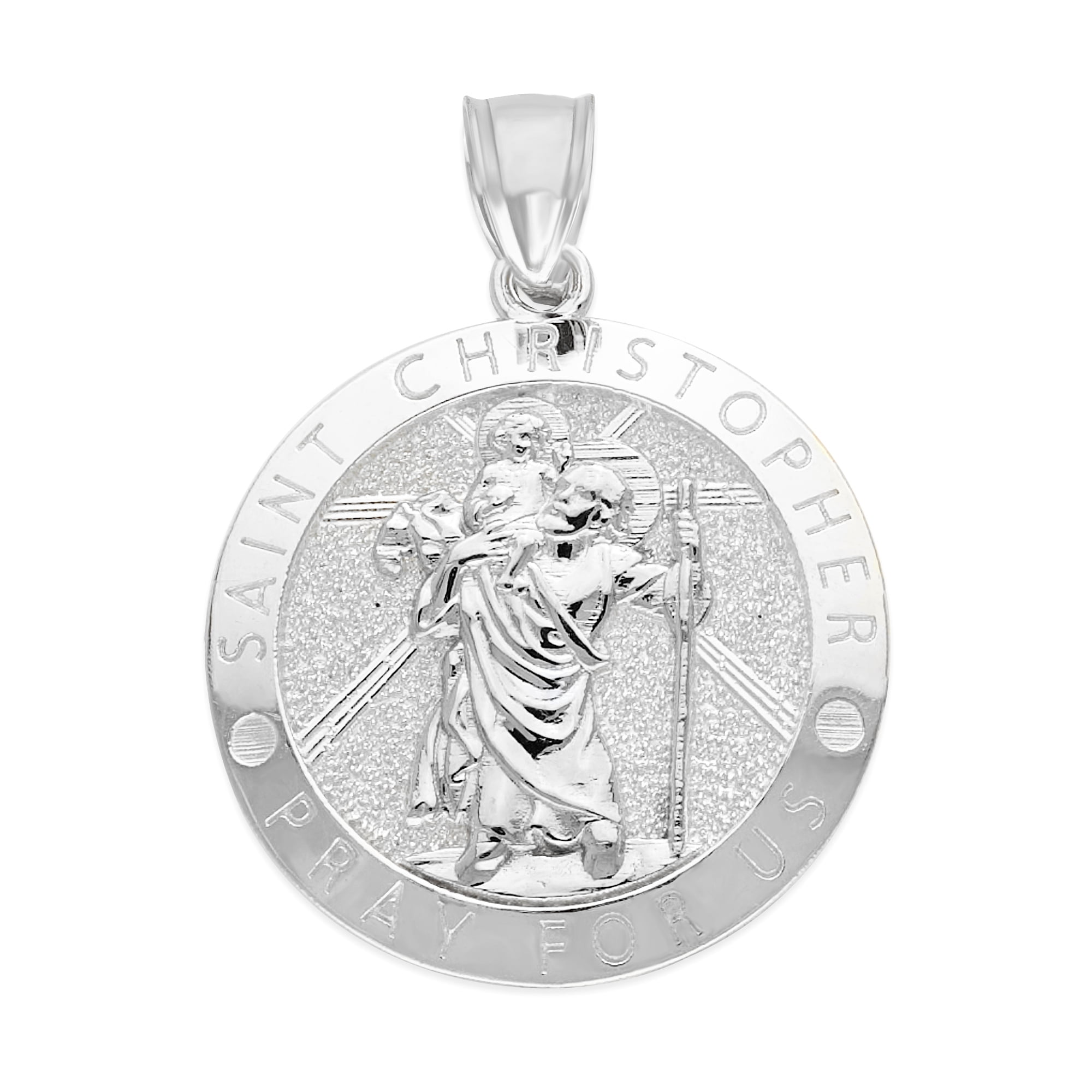 925 Sterling Silver St. Christopher Pendant, Patron Saint Jewelry ...