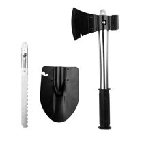Multi Purpose Camp Tool w/Shovel, Saw, Pick, Hatchet, Hammer & Compass ...