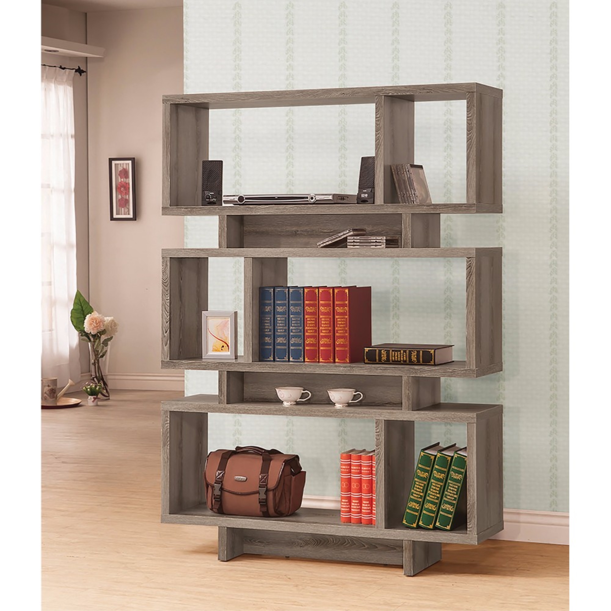 Well made Contemporary Open Bookcase, Gray - Walmart.com