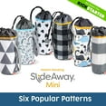 Creative QT SlideAway, Gray Triangle Print, On-The-Go Mini Storage Bag and Table Top Play Mat ...