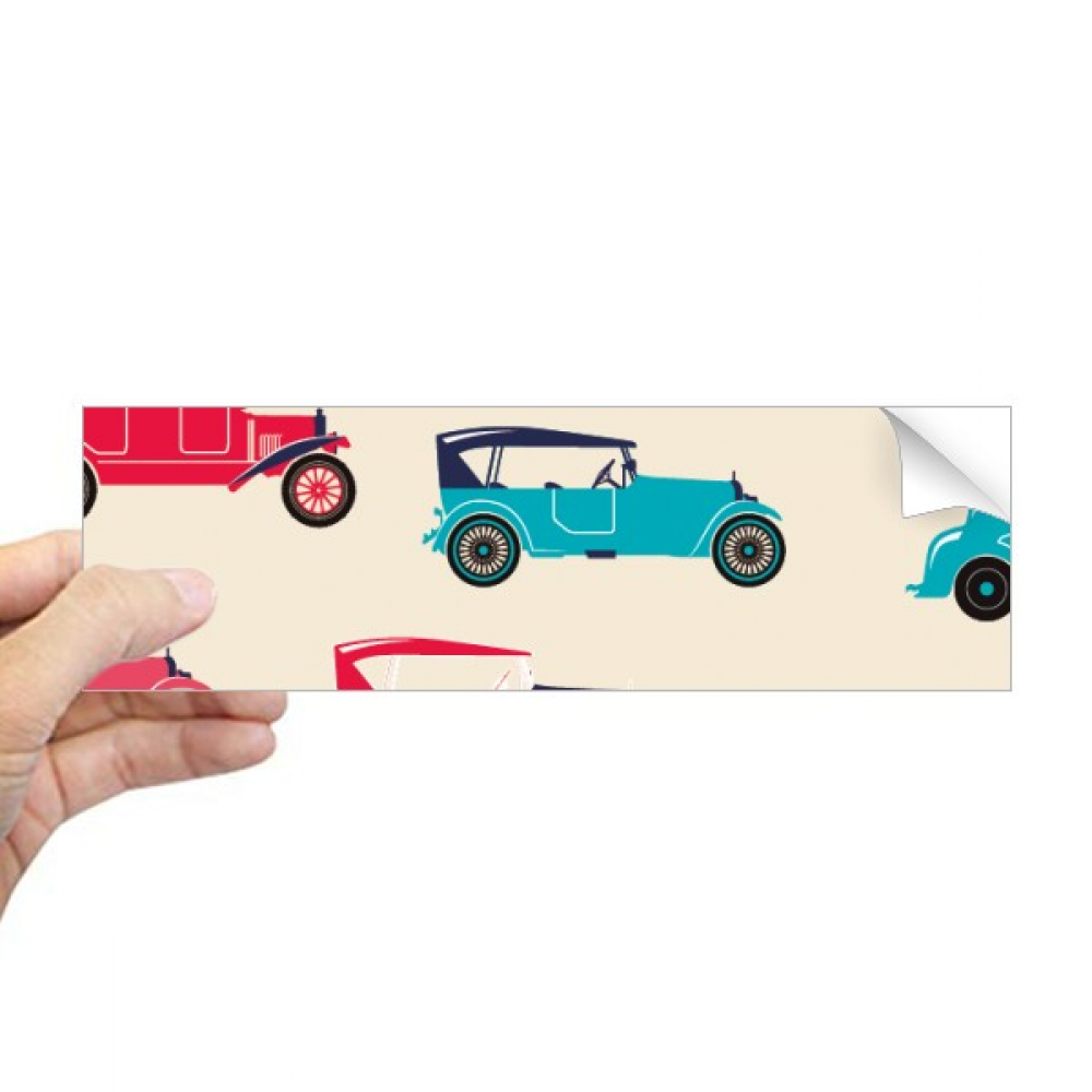 Patron de dibujos animados de colores Classic Cars Rectángulo ...