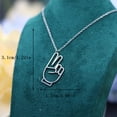 Yeah Hand Gestures Pendant Necklace Stainless Steel Sign Language Charm ...