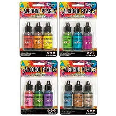 U.S. Art Supply 24-Color Alcohol Ink Set - 30ml Bottles with 4-oz ...