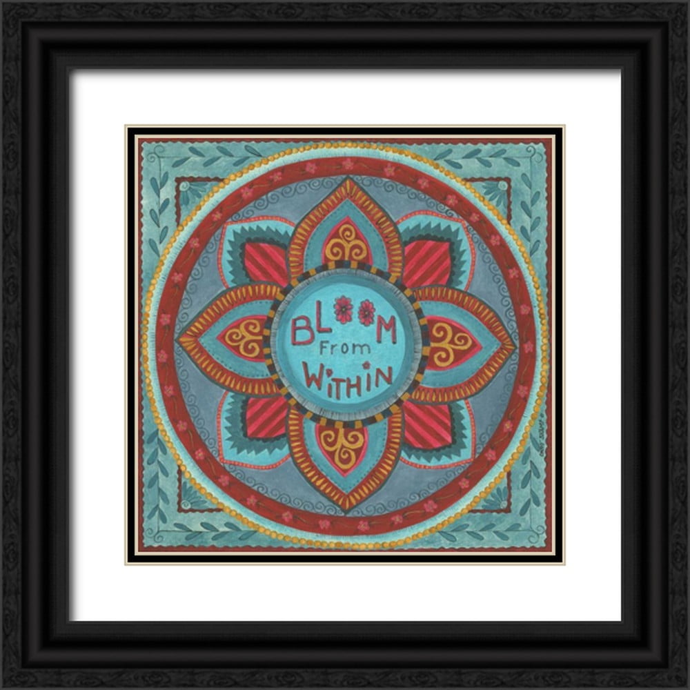 Shamp, Cindy 15x15 Black Ornate Wood Framed with Double Matting Museum ...