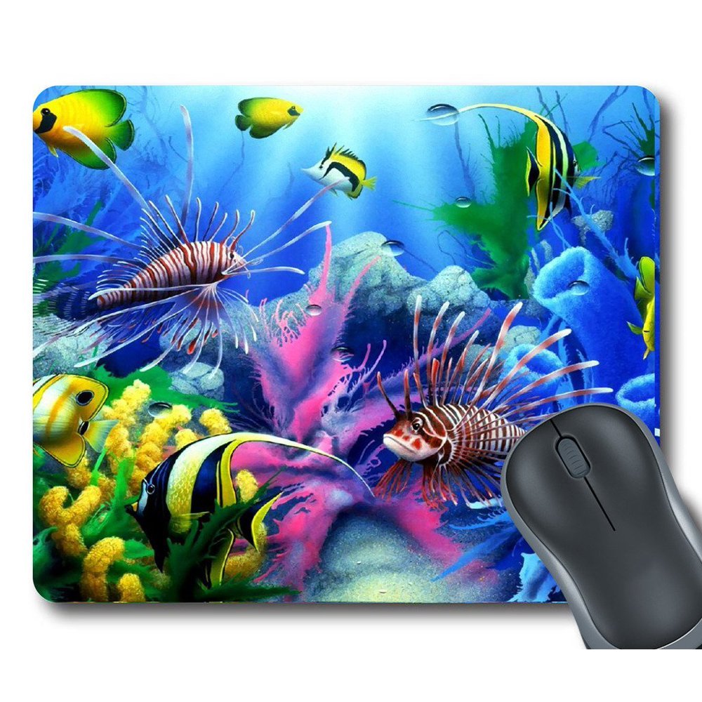 GCKG Fish Refreshing Submarine World Mouse Pad Personalized Unique ...