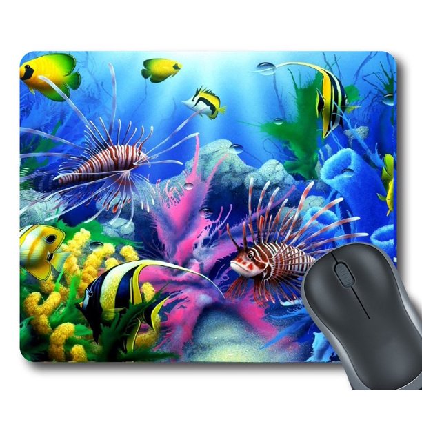 GCKG Fish Refreshing Submarine World Mouse Pad Personalized Unique ...