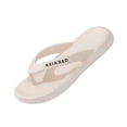 Bkhluea Women Printed Text EVA Flip Flops Slip On Comfortable Footwear ...